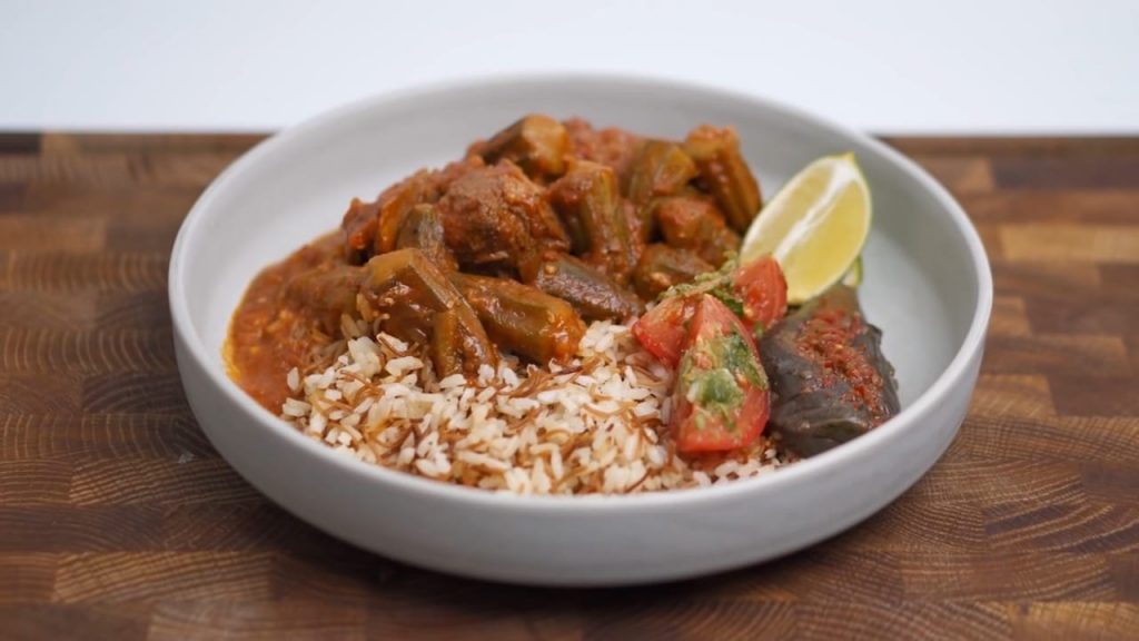 Middle Eastern okra stew - Bamya : Book Recipes