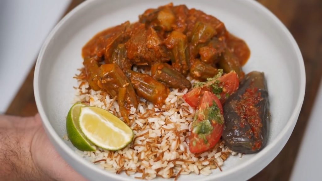 Middle Eastern okra stew - Bamya : Book Recipes